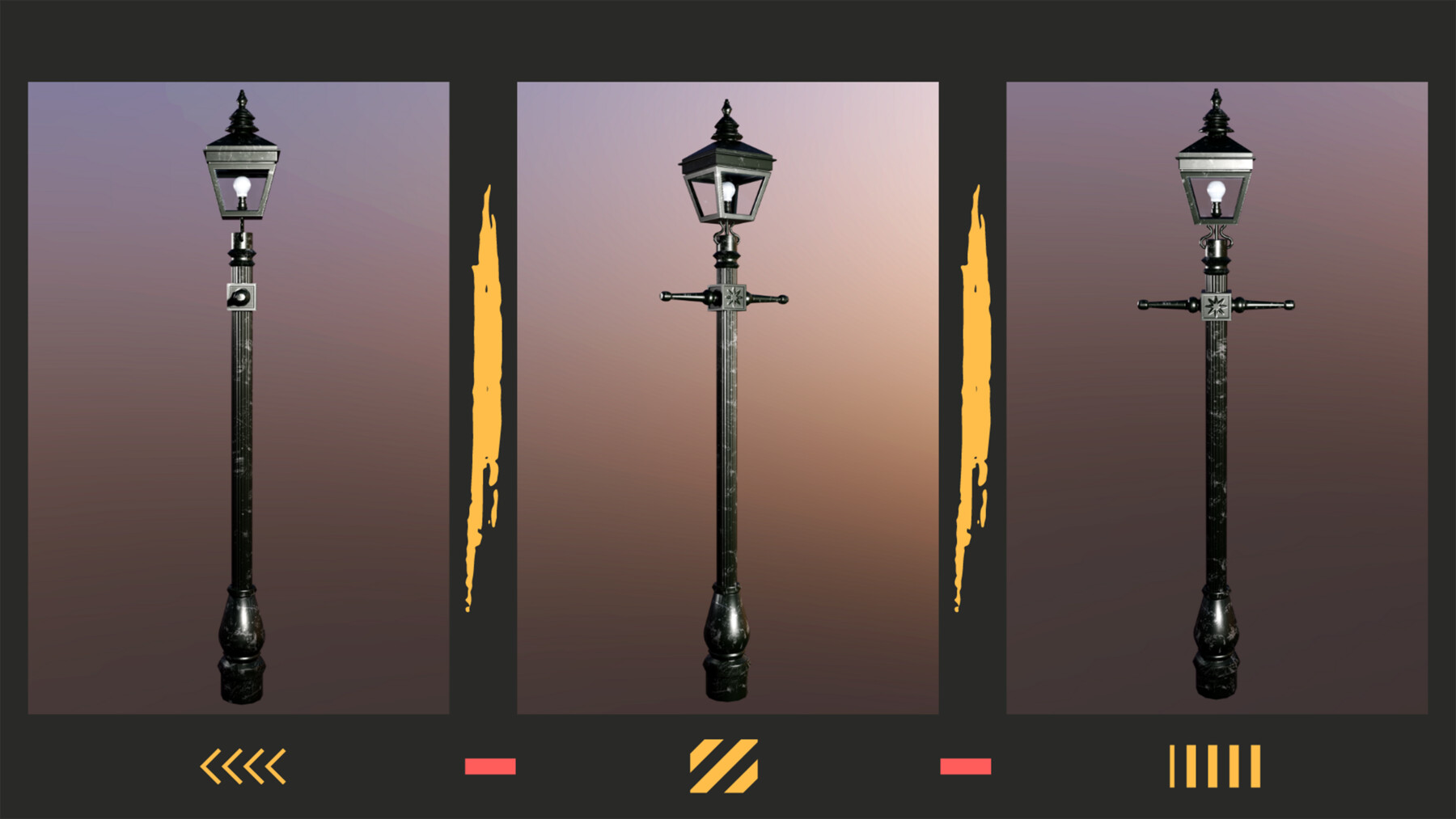 ArtStation - Streetlamps 6Pack Vol. 01 | Game Assets