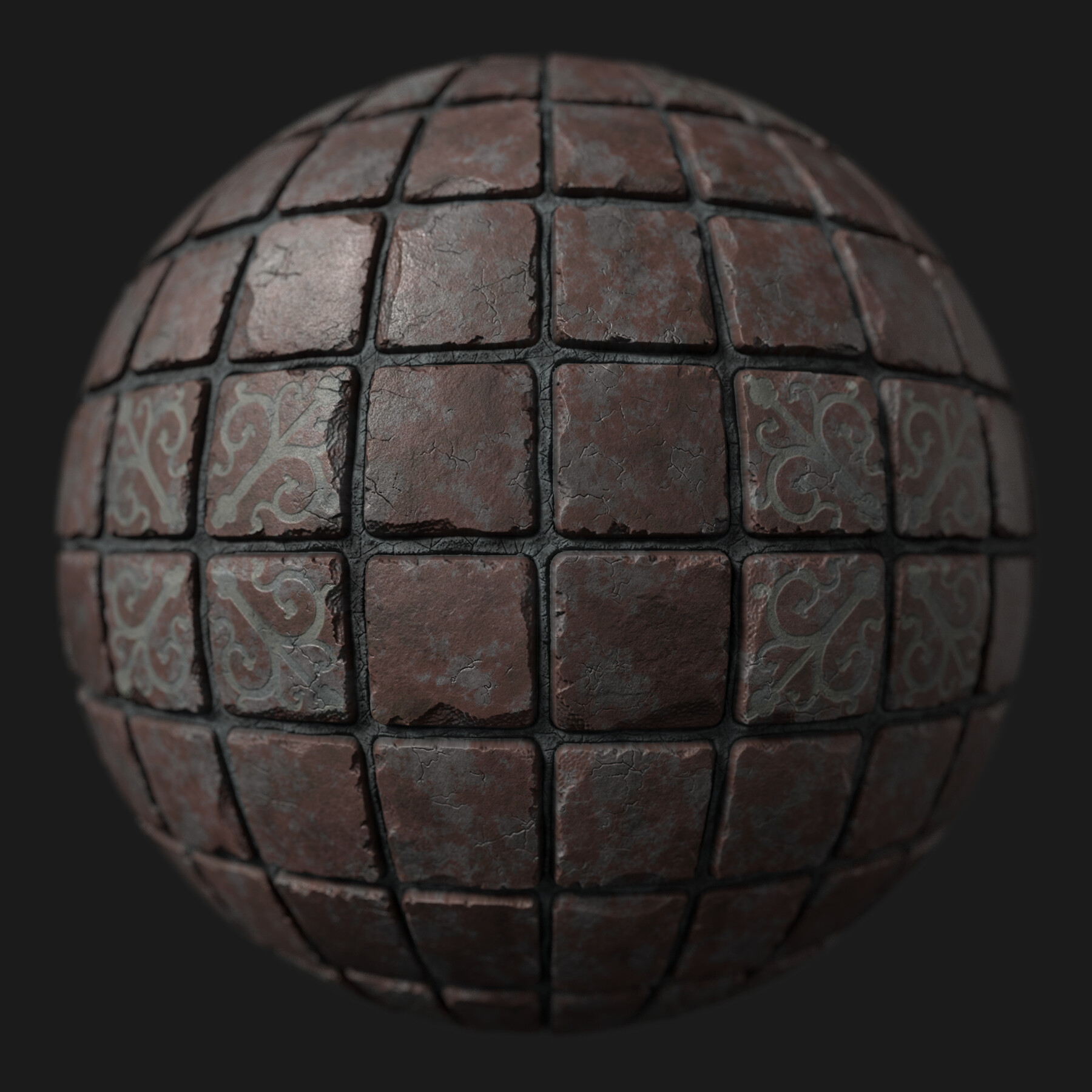 ArtStation - Medieval Ceramic Floor Tiles PBR Procedural Material 001 ...