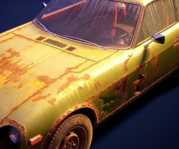 ArtStation - set of classic coupe PBR car with interior in 9 color ...