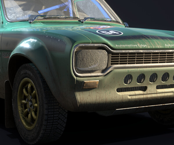 ArtStation - set of Retro derby PBR car with interior in 9 color ...