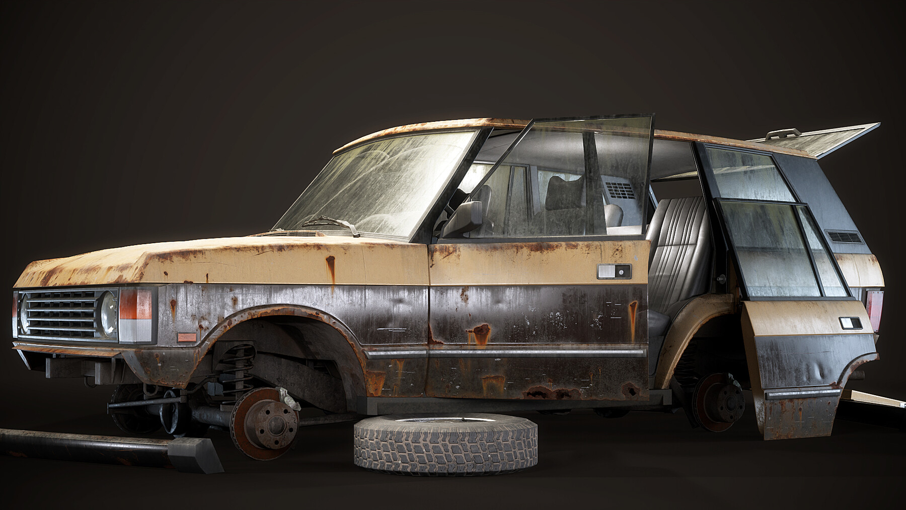 ArtStation - set of rangerover PBR car with interior in 9 color ...