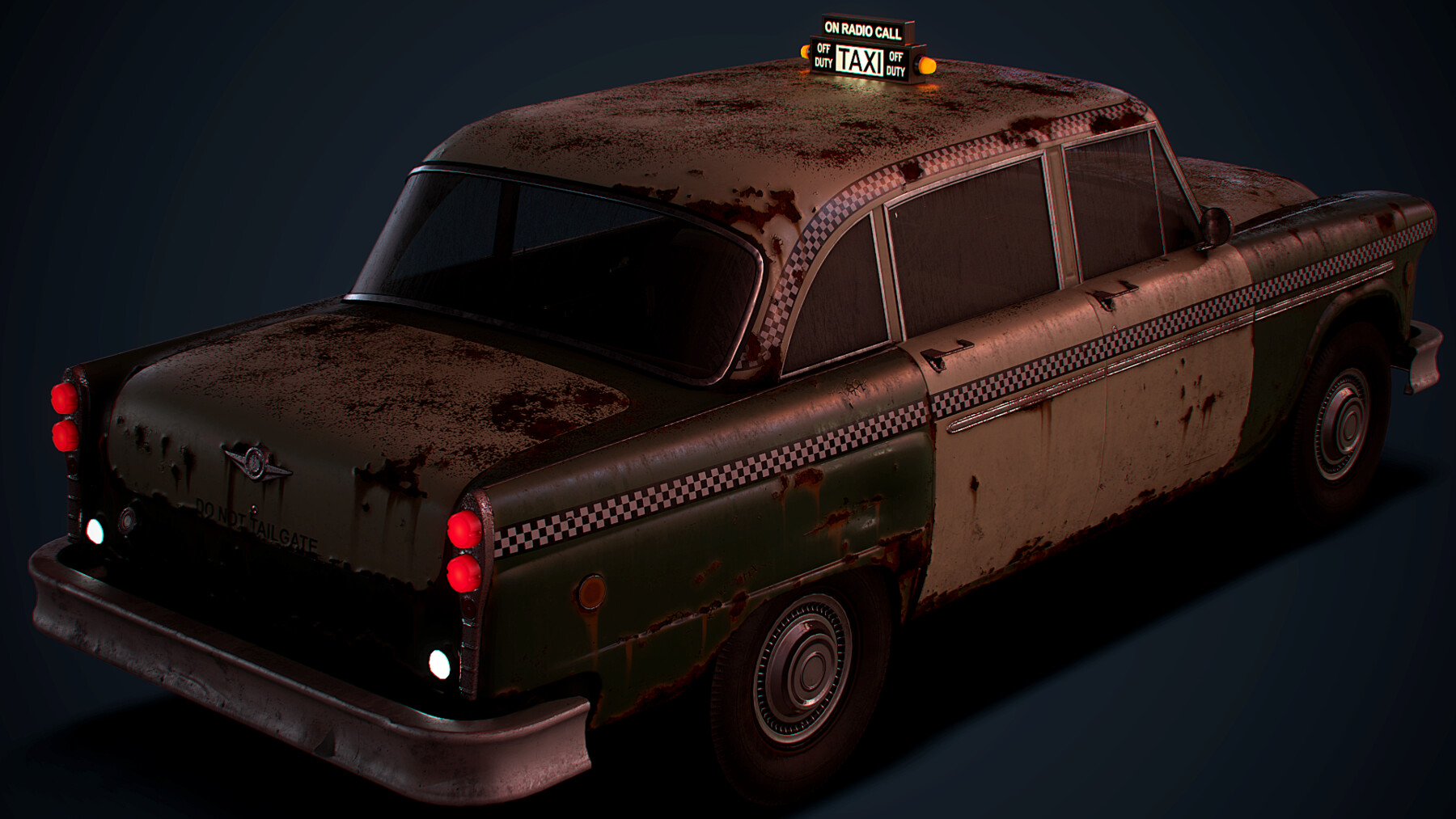 ArtStation - set of Retro taxi PBR car with interior in 9 color ...