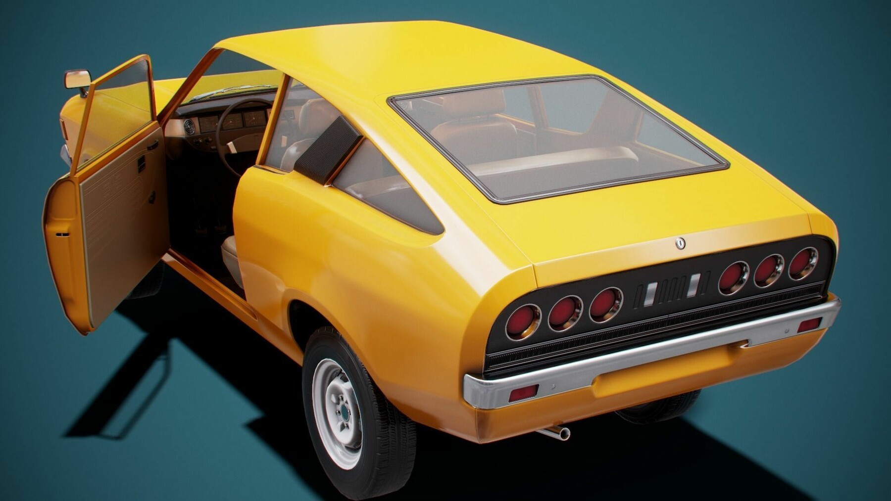 ArtStation - Old Classic PBR car coupe set with interior in 9 color ...