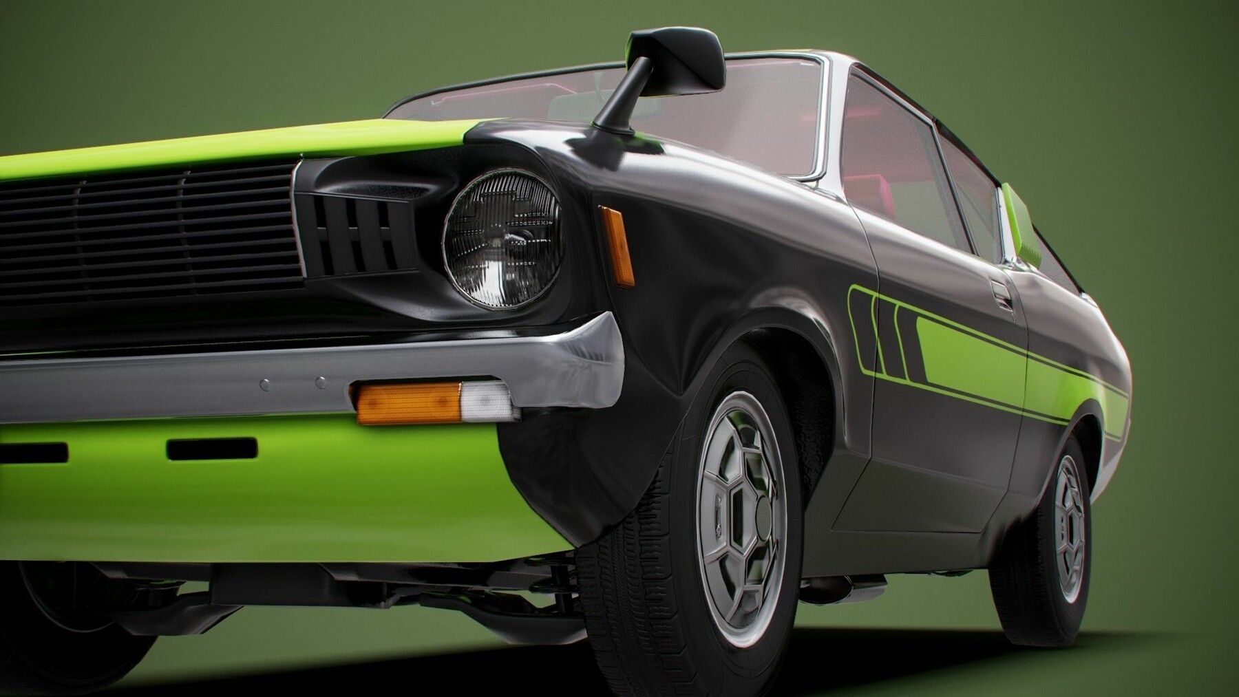 ArtStation - Old Classic PBR car coupe set with interior in 9 color ...