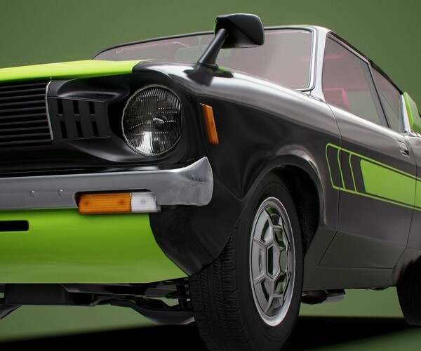 ArtStation - Old Classic PBR car coupe set with interior in 9 color ...