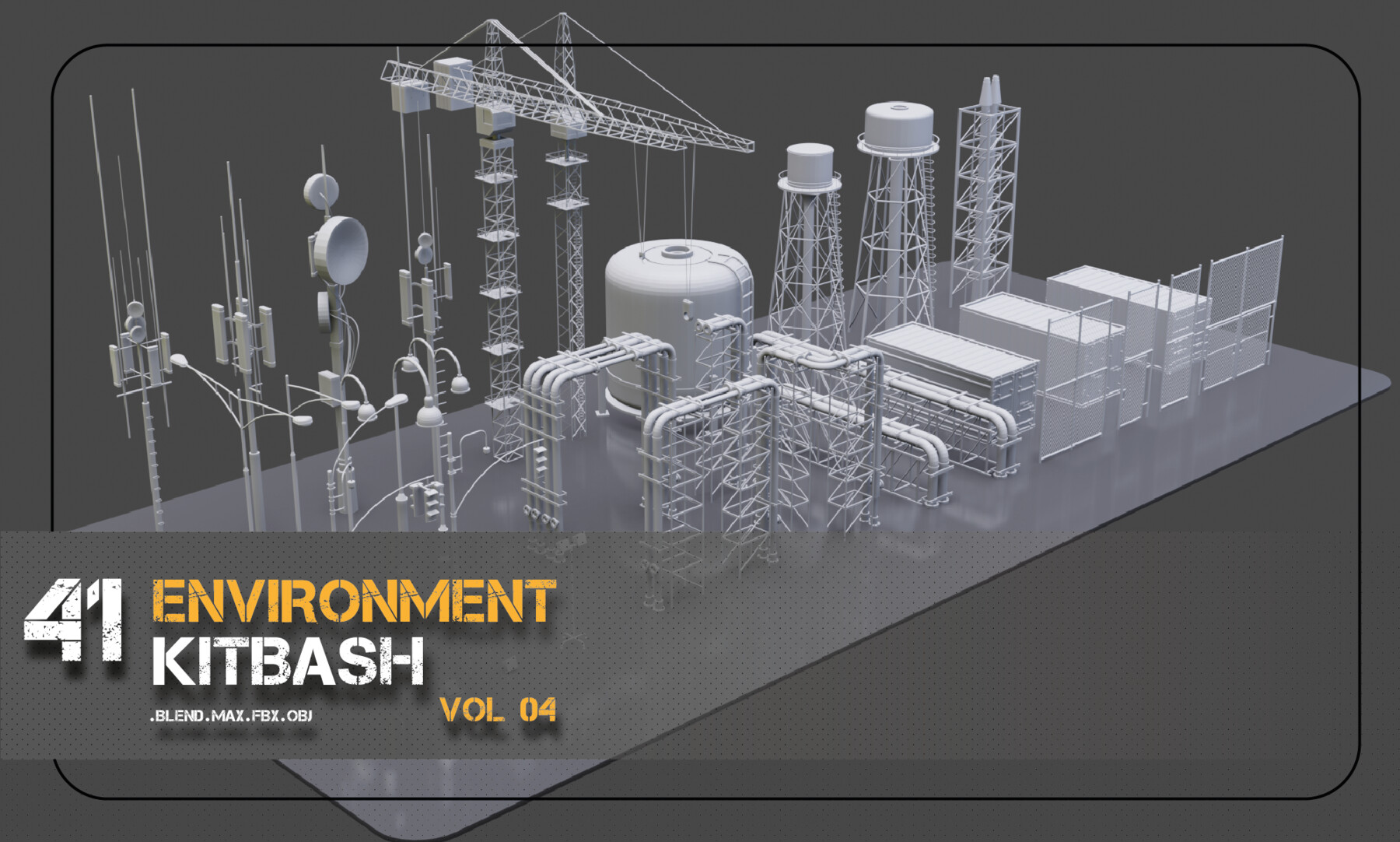 ArtStation - 41+environment kitbash vol 04 | Resources