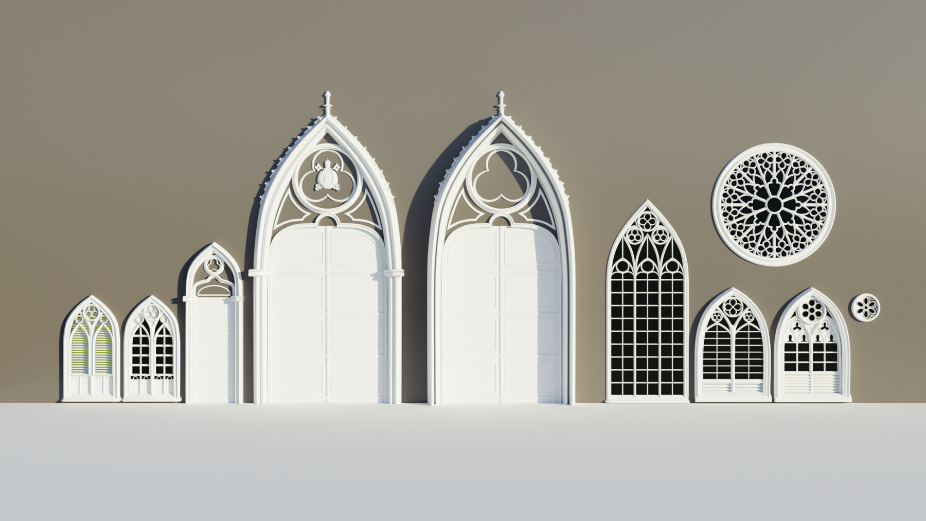 ArtStation - High Quality Gothic Windows & Doors Kitbash | Resources