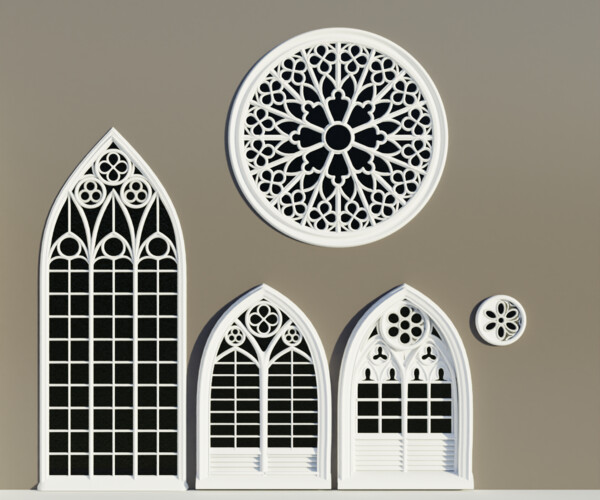 ArtStation - High Quality Gothic Windows & Doors Kitbash | Resources