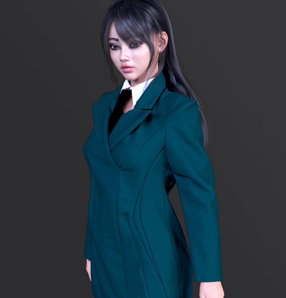 ArtStation - ANIME GIRLS SET: CLO3D, MARVELOUS DESIGNER 3 PROJECTS|+OBJ ...