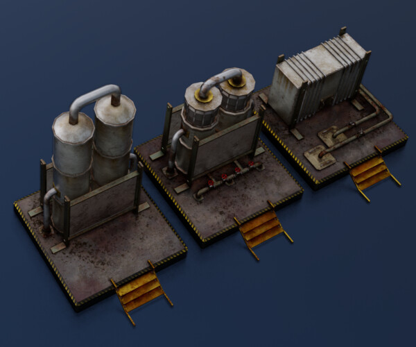 ArtStation - OIL STORAGE TANKER GAME READY | Game Assets