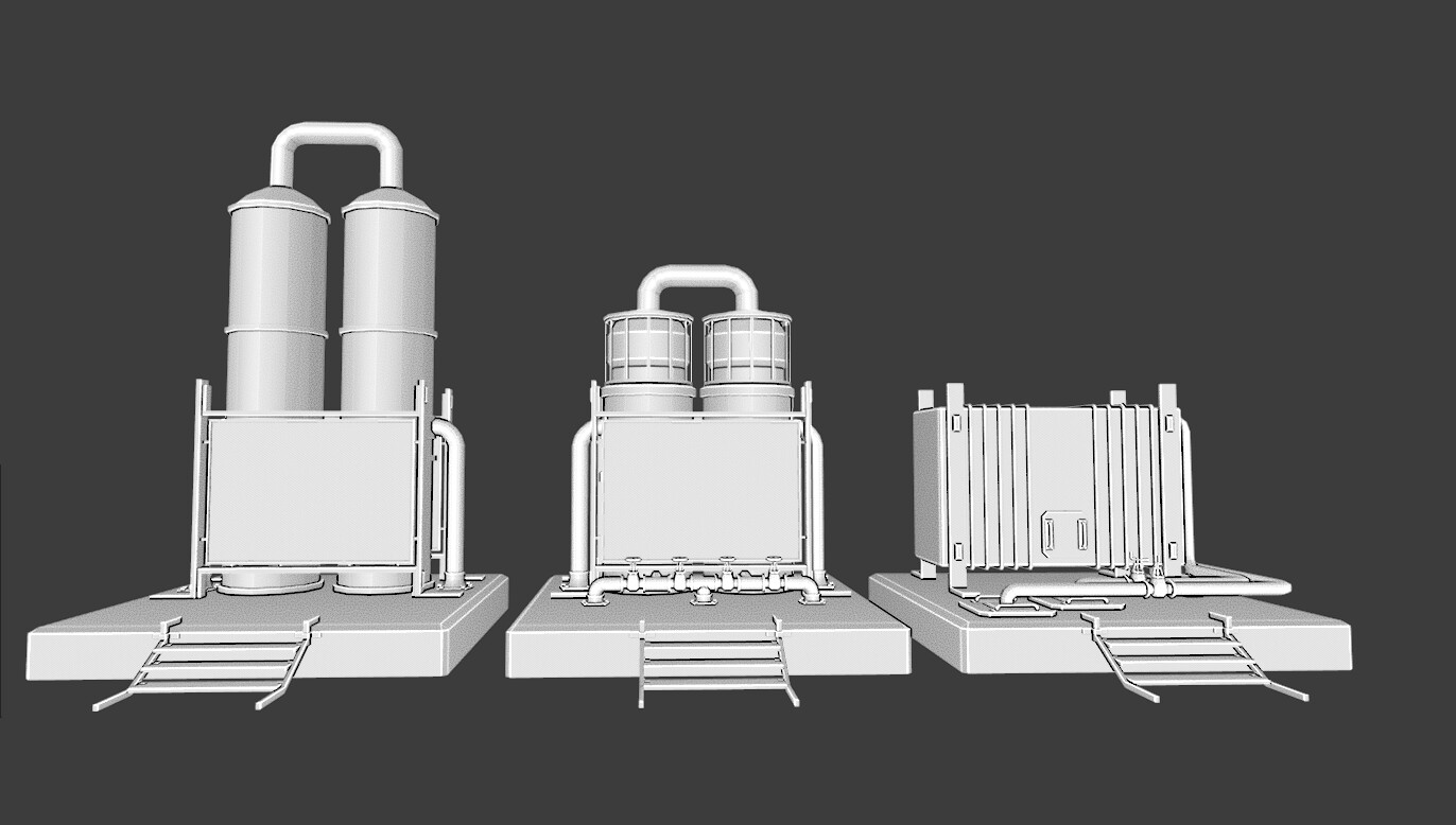 ArtStation - OIL STORAGE TANKER GAME READY | Game Assets