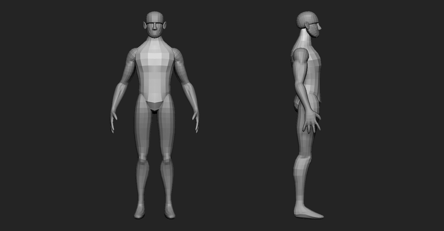 ArtStation - Simplified male base mesh | Resources