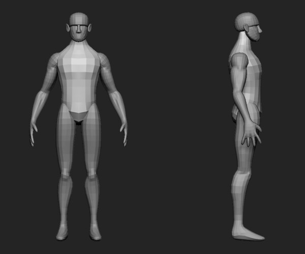 ArtStation - Simplified male base mesh | Resources