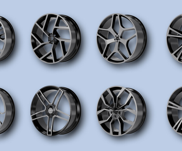 ArtStation - 15 Sport Car Rim Base Mesh | Game Assets