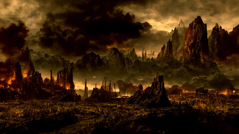 ArtStation - Hellish landscape | Artworks