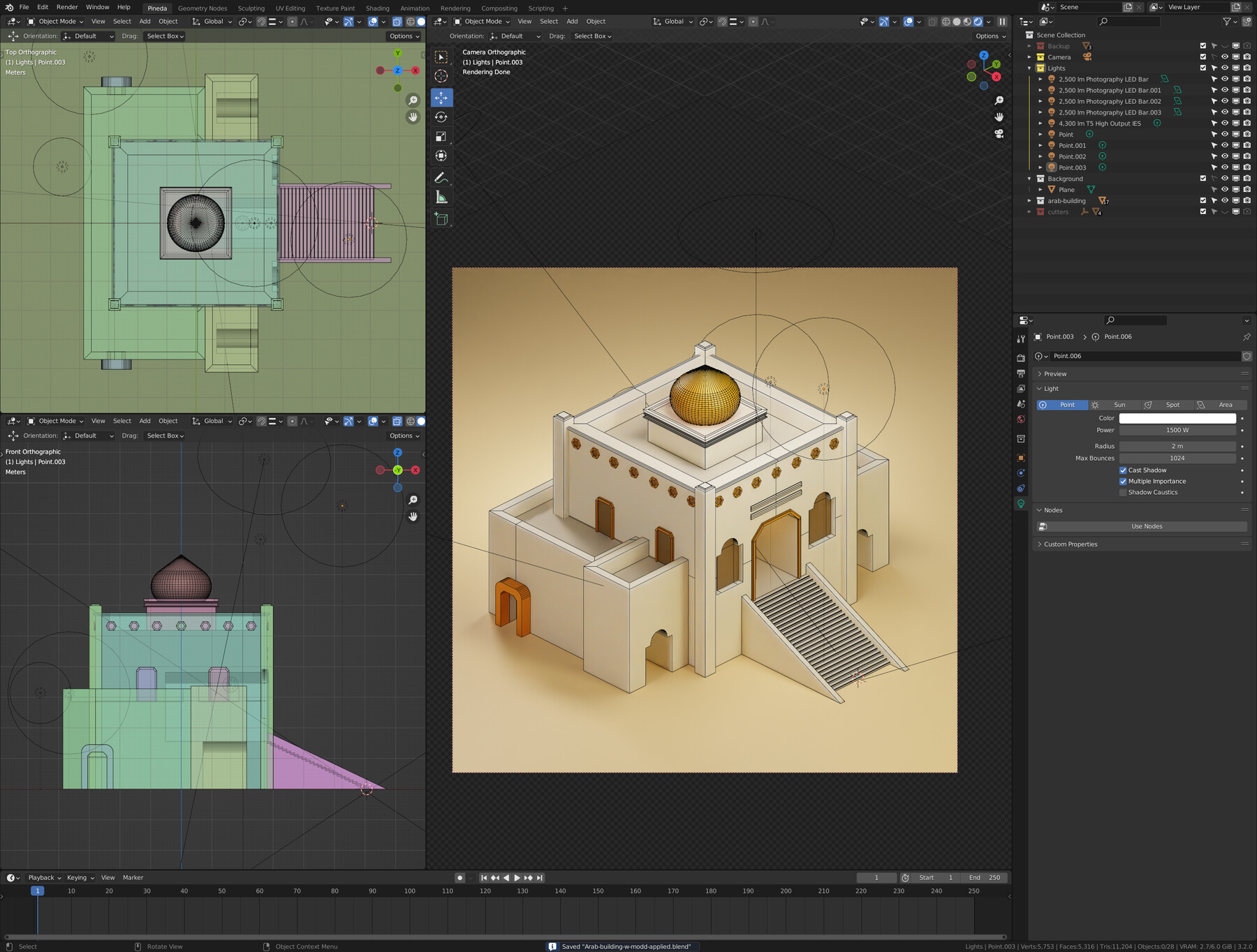 ArtStation - 4 low-poly stylized buildings - Blender format | Resources