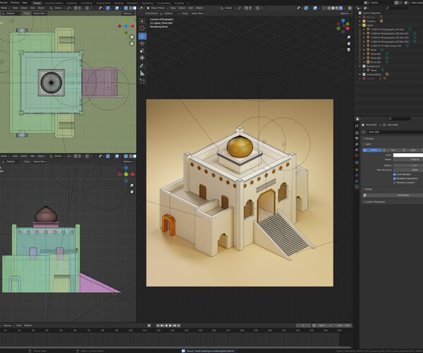 ArtStation - 4 low-poly stylized buildings - Blender format | Resources