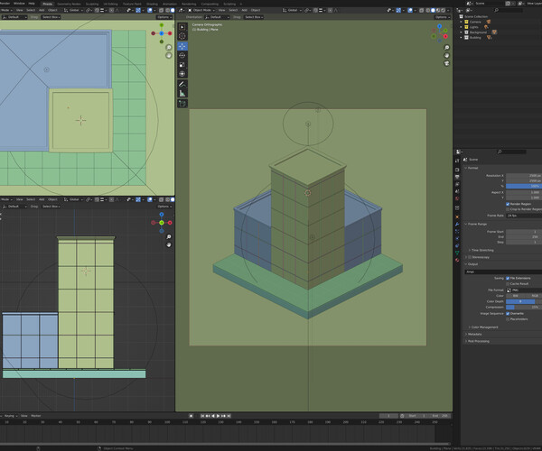 ArtStation - 4 low-poly stylized buildings - Blender format | Resources