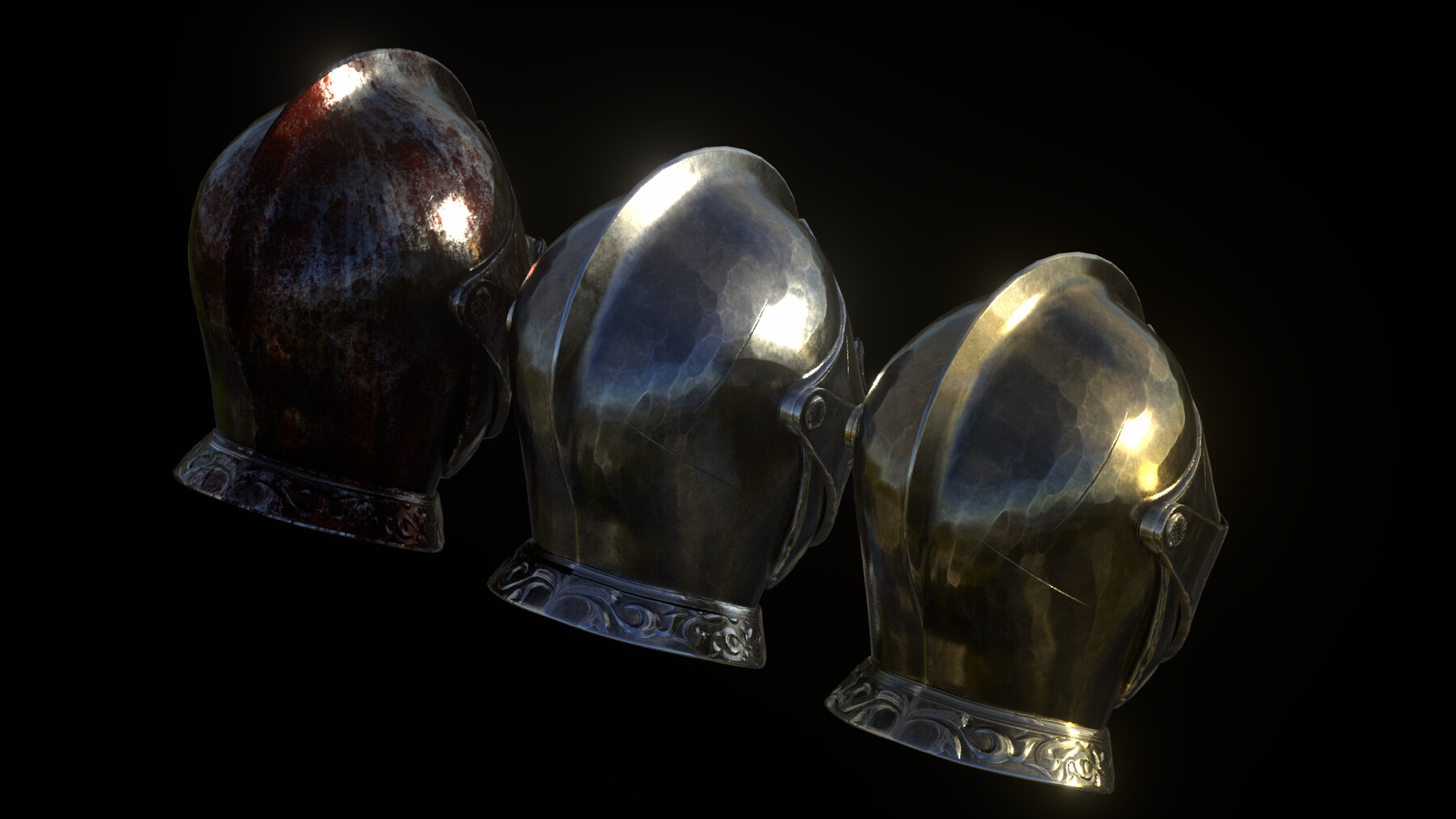 ArtStation - Medieval Metal Helmet with Ornaments | Resources