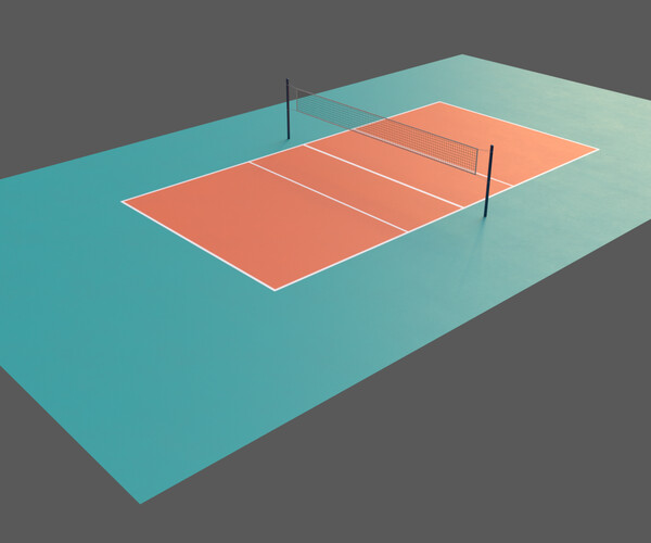 ArtStation - PBR Volleyball Court Floor and Net | Game Assets