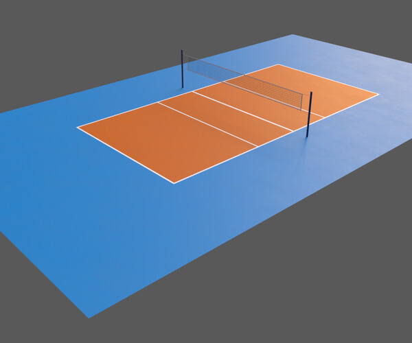 ArtStation - PBR Volleyball Court Floor and Net | Game Assets