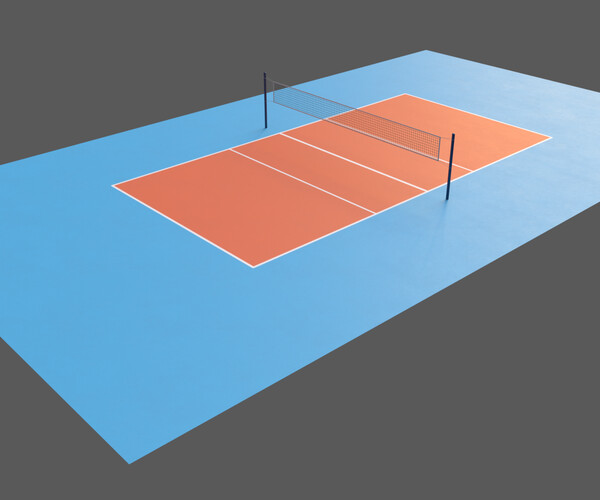 ArtStation - PBR Volleyball Court Floor and Net | Game Assets