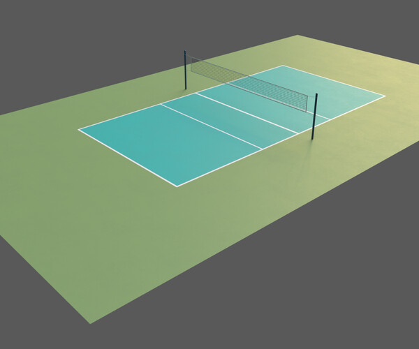 ArtStation - PBR Volleyball Court Floor and Net | Game Assets