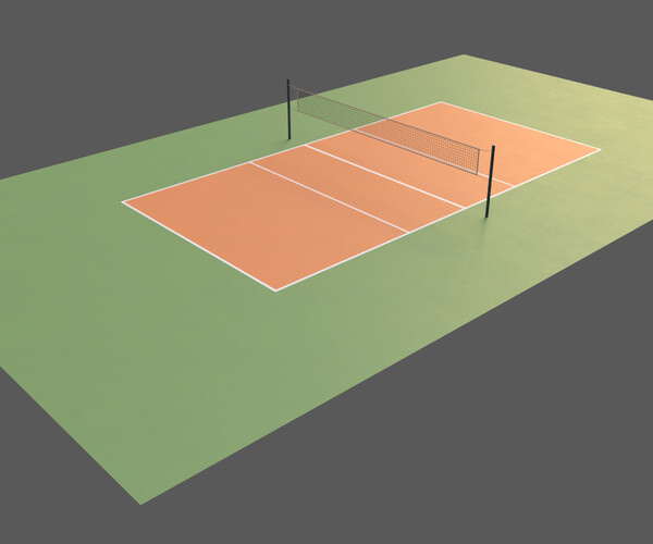 ArtStation - PBR Volleyball Court Floor and Net | Game Assets