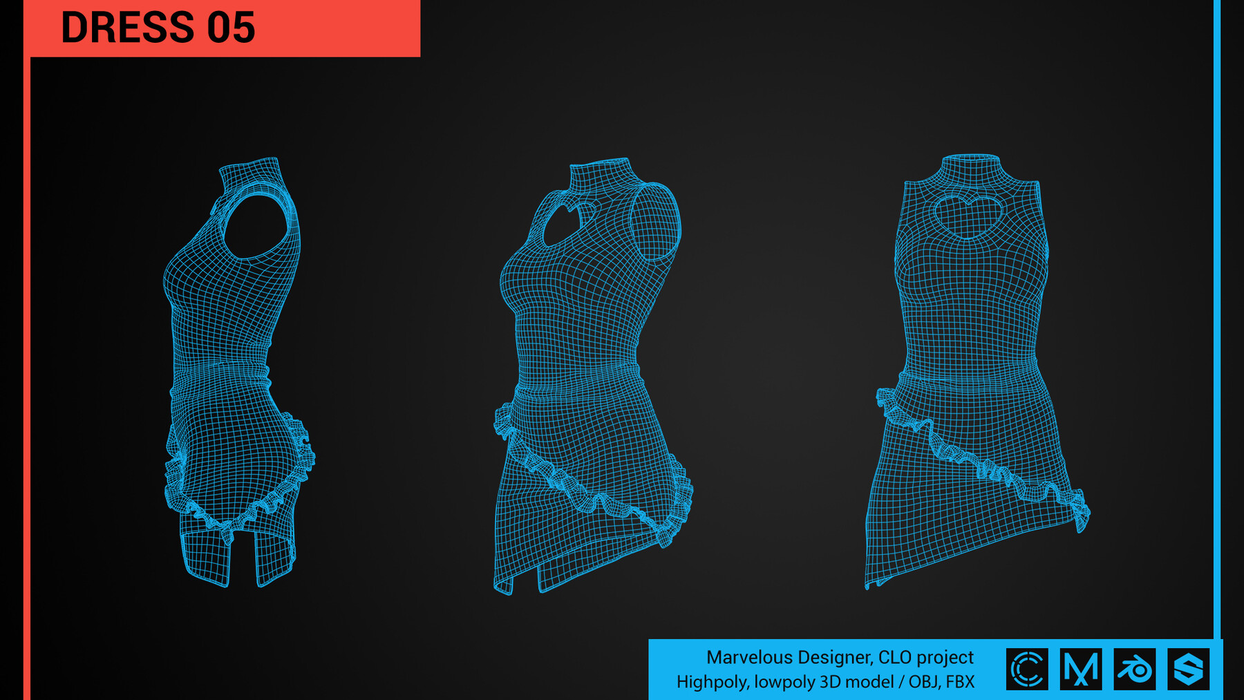 ArtStation - Dress 05 - Marvelous Designer, CLO project. | Resources