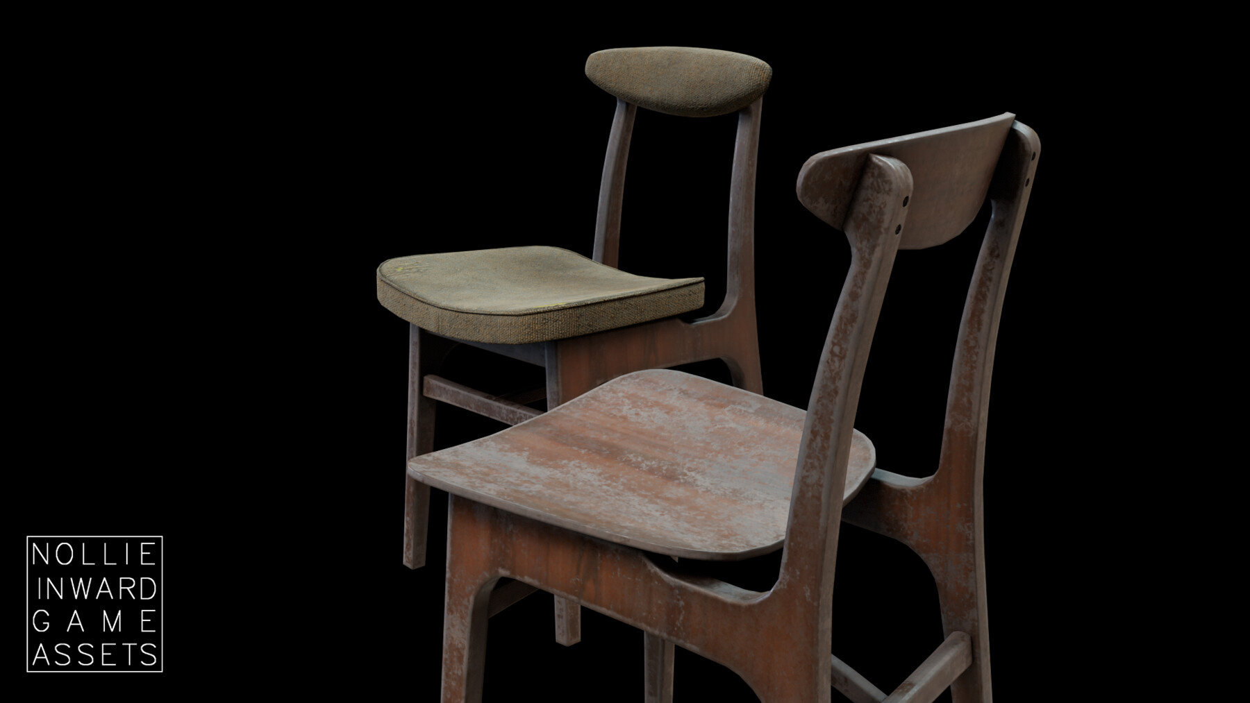 ArtStation - Soviet Chair Variant 1 Damaged | Game Assets