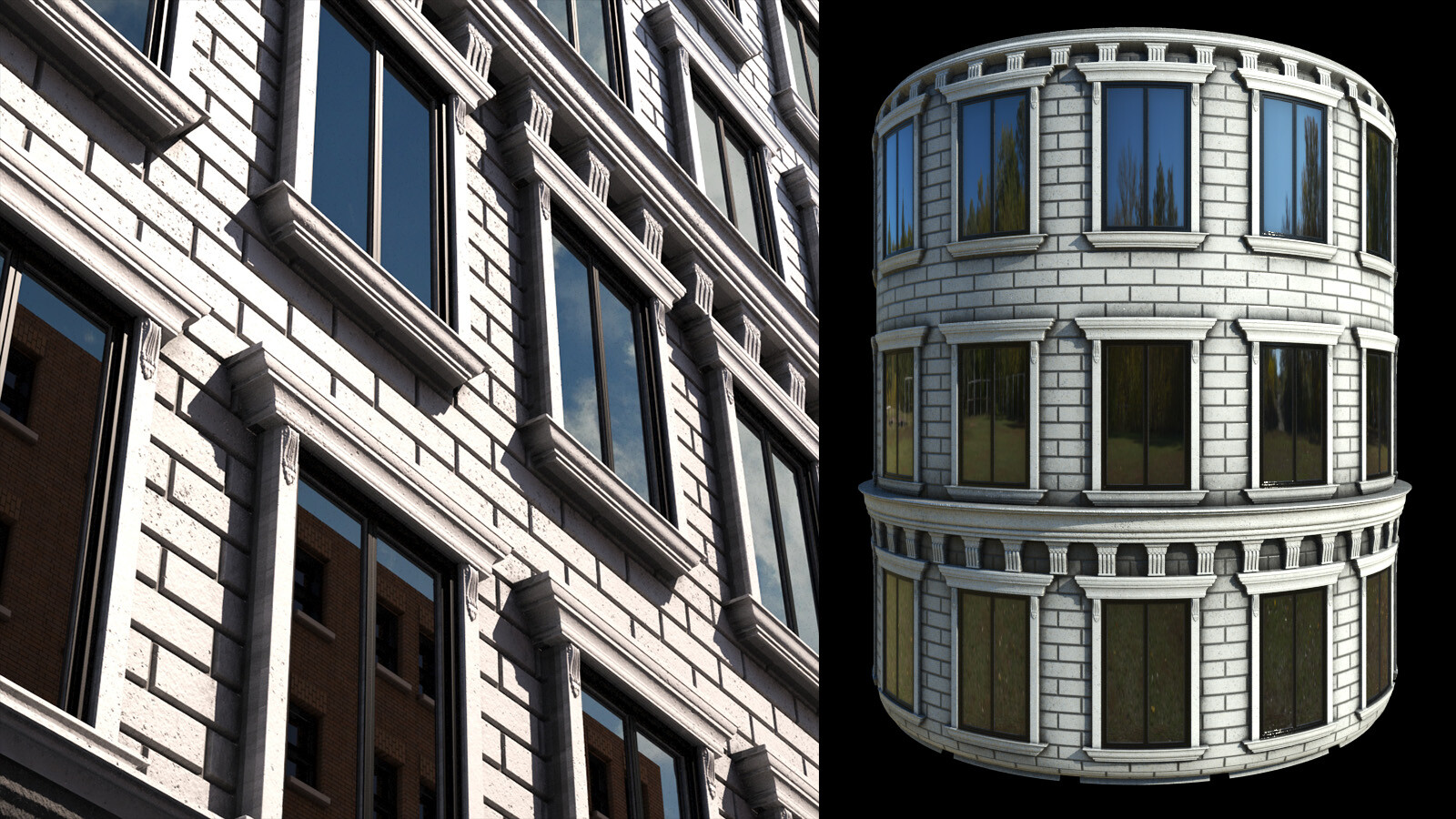 ArtStation - Facade and building PBR material bundle (SBSAR + 4k ...