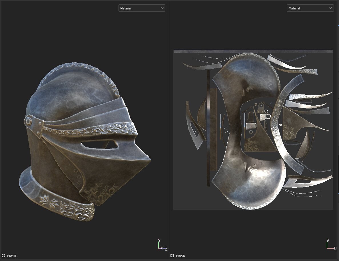 ArtStation - Medieval Knight Helmet | Resources