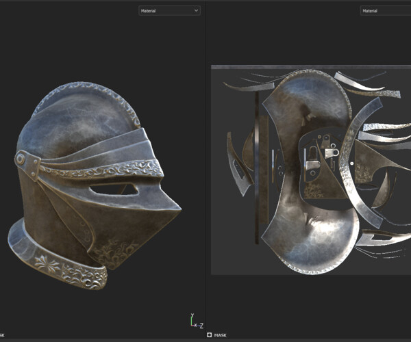 ArtStation - Medieval Knight Helmet | Resources