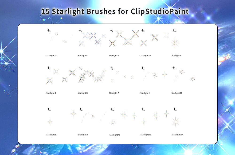 ArtStation - 15 Starlight Brushes for ClipStudioPaint/27 PNG images ...