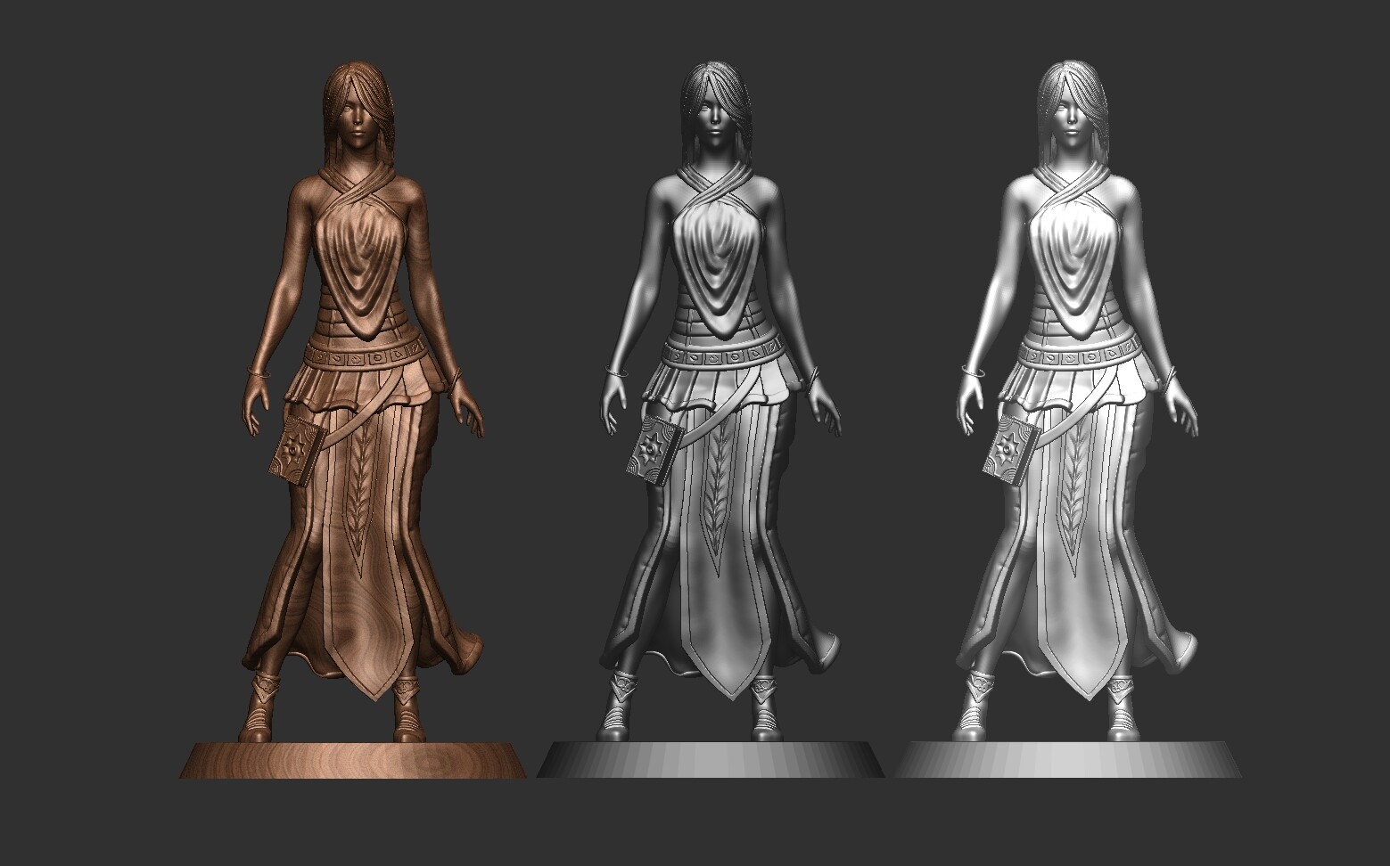 ArtStation - Female Spellcaster / Mage / Sorcerer 3D Print Ready ...