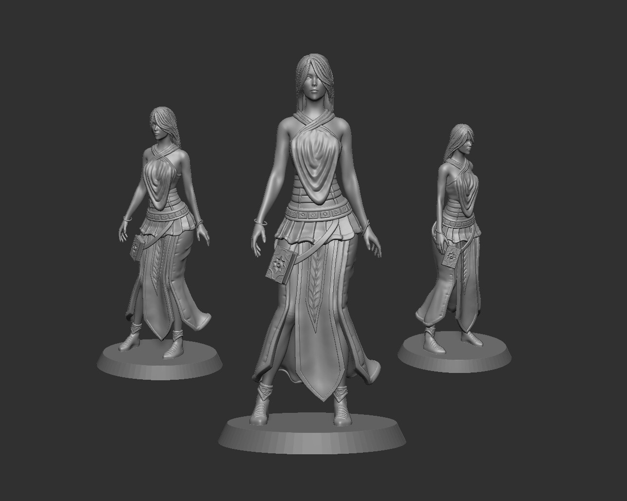 ArtStation - Female Spellcaster / Mage / Sorcerer 3D Print Ready ...