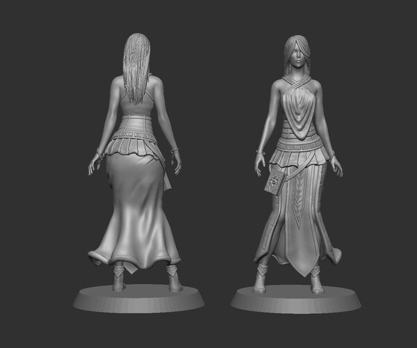 ArtStation - Female Spellcaster / Mage / Sorcerer 3D Print Ready ...