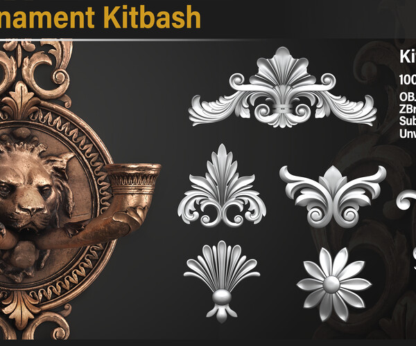 ArtStation - Ornament Kitbash Vol.1 | Resources