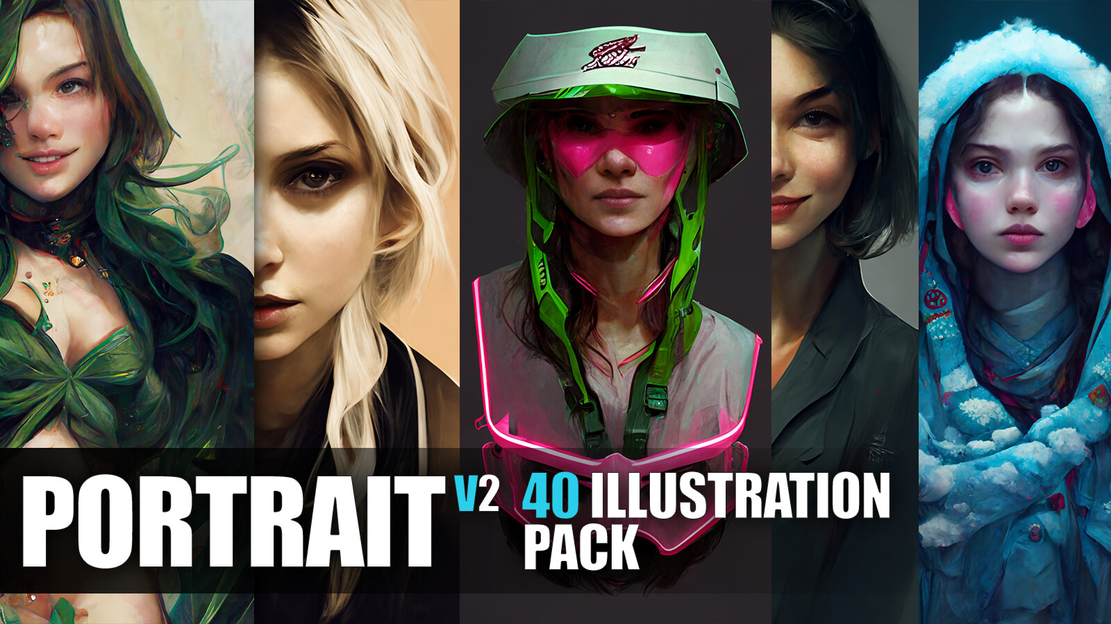 ArtStation - Portrait-V2 55 Illustration Pack | Artworks