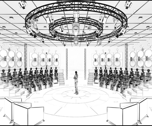 ArtStation - Virtual TV Studio Entertainment Set 3 | Game Assets