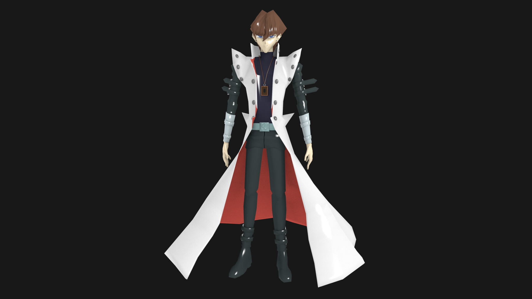 Artstation Seto Kaiba Yugioh Anime Lowpoly 3d Model Game Assets