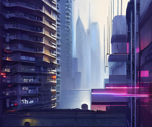ArtStation - Cyberpunk Bridge | Artworks
