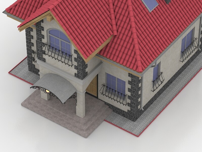 ArtStation - COTTAGE HOUSE WITH INTERIOR GAME READY | Game Assets