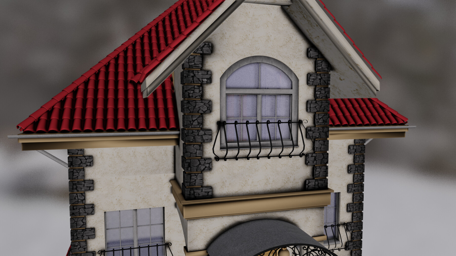 ArtStation - COTTAGE HOUSE WITH INTERIOR GAME READY | Game Assets