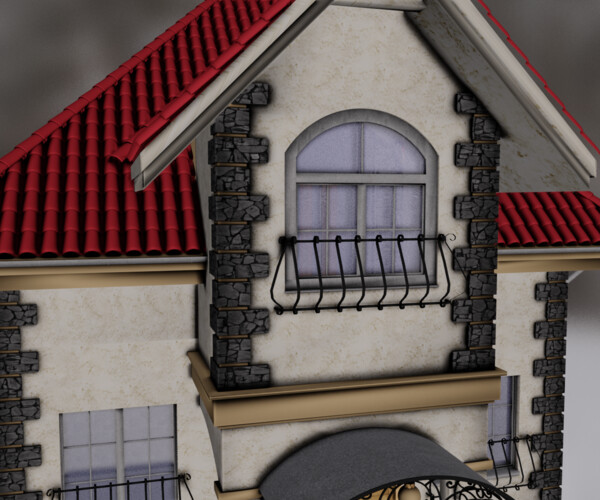 ArtStation - COTTAGE HOUSE WITH INTERIOR GAME READY | Game Assets