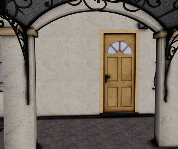ArtStation - COTTAGE HOUSE WITH INTERIOR GAME READY | Game Assets