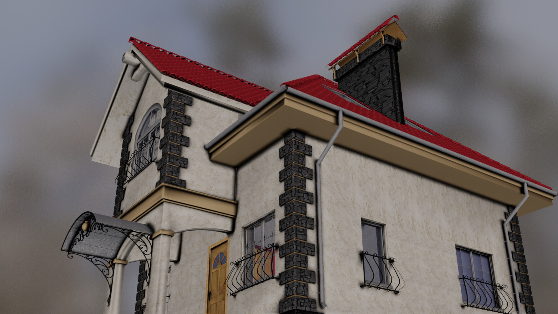 ArtStation - COTTAGE HOUSE WITH INTERIOR GAME READY | Game Assets