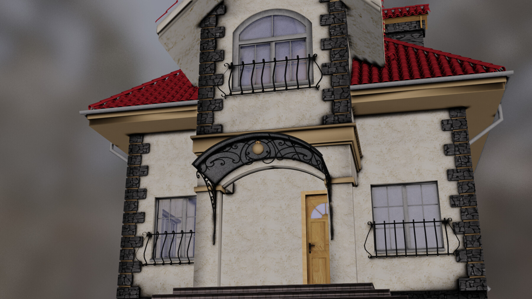 ArtStation - COTTAGE HOUSE WITH INTERIOR GAME READY | Game Assets