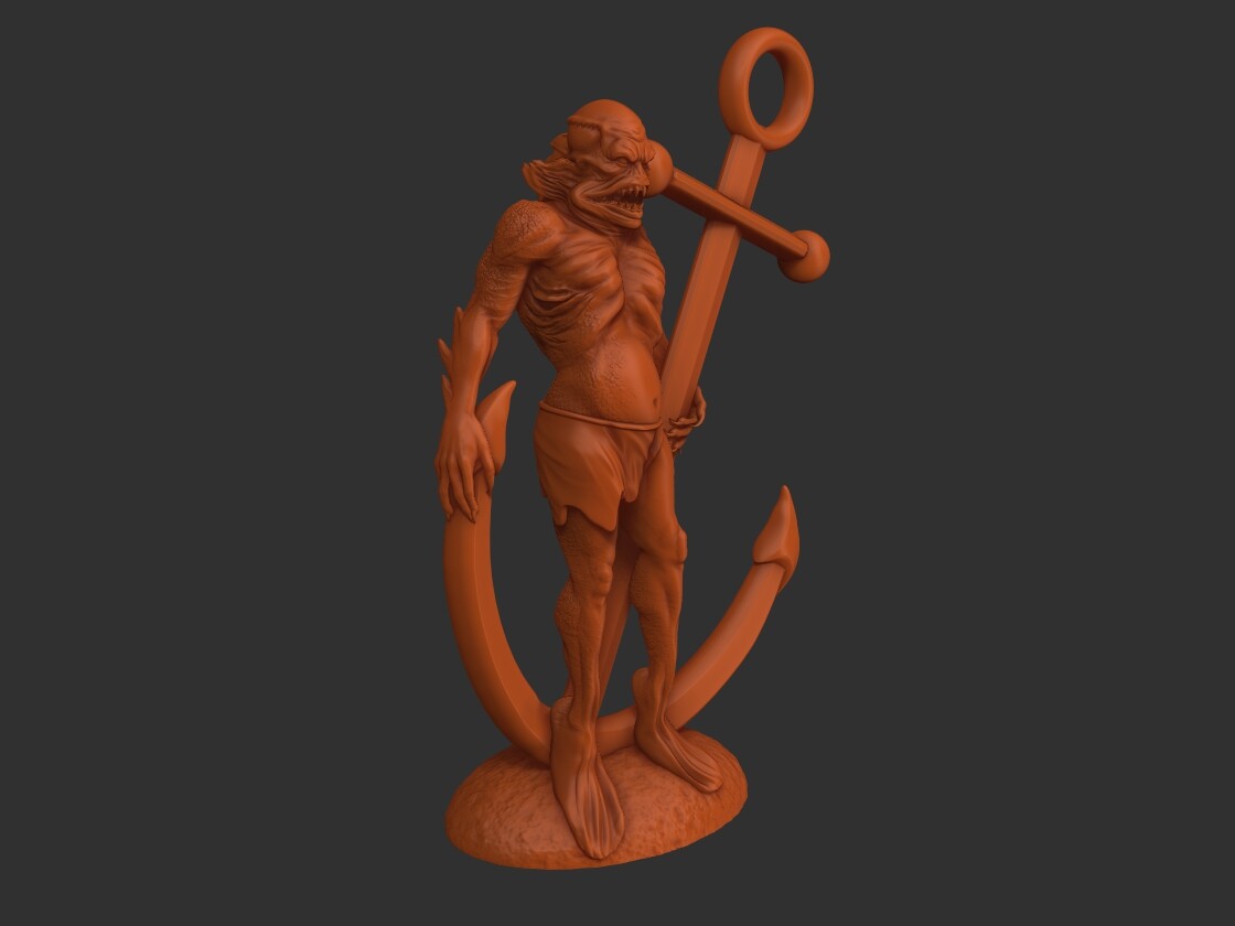 ArtStation - Merman figurine 3D print model | Resources