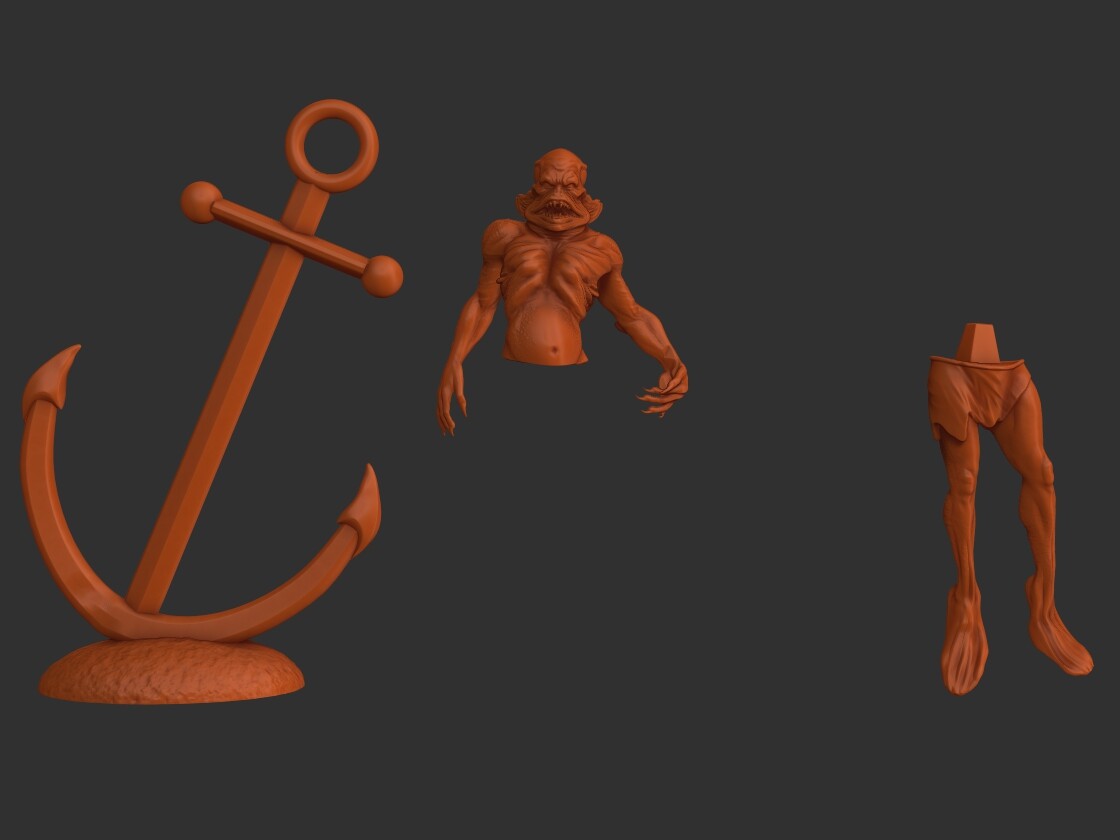 ArtStation - Merman figurine 3D print model | Resources